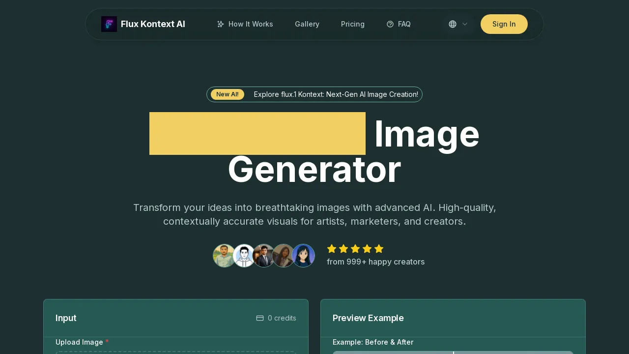 Flux Kontext Image Generator - BestofAI